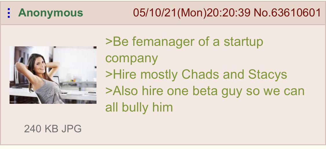 Femanon is a manager | /r/Greentext | Greentext Stories | Know Your Meme