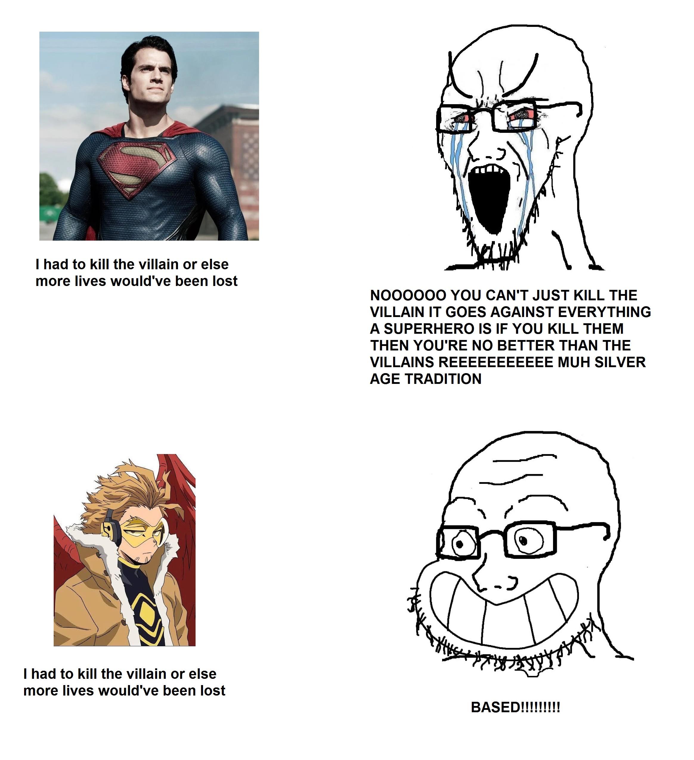 soyjak (superman vs hawks) | Soy Boy Face / Soyjak | Know Your Meme