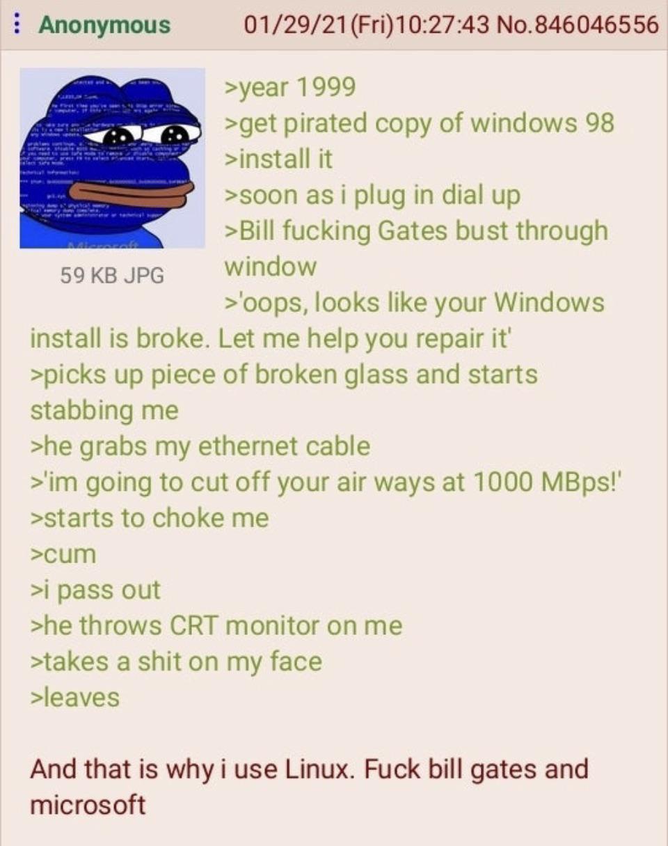 Anon is a Linux user | /r/Greentext | Greentext Stories | Know Your Meme