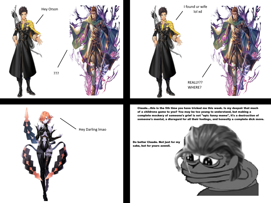 Claude absolutely TROLLS Orson. | Fire Emblem Heroes | Know Your Meme