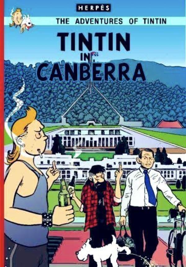 Tintin in Canberra | Australia | Know Your Meme