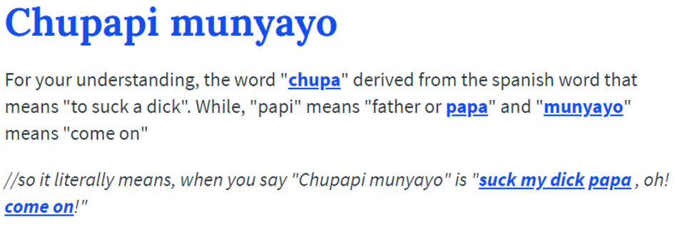 chupapi munyayo definition | Chupapi Munyayo / Muñañyo | Know Your Meme