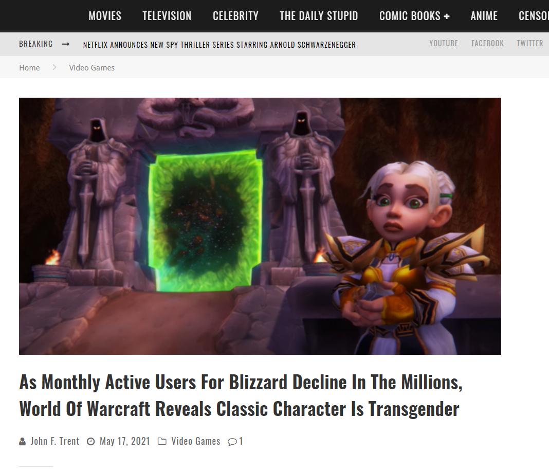 CONTROVERSY -> MAKE A GAY/TRANS CHARACTER ->REPEAT | Blizzard ...