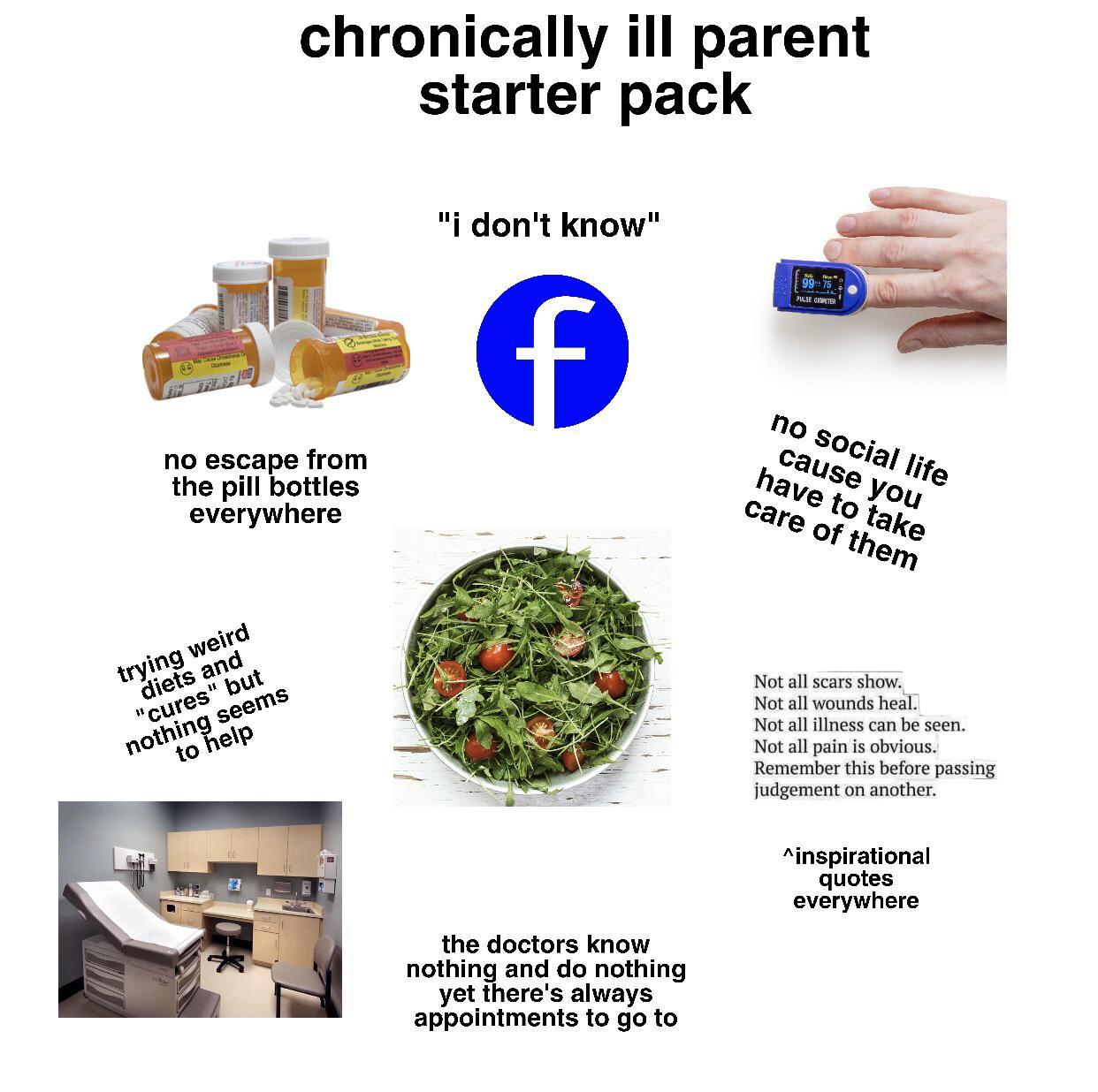 chronically ill parent starter pack | /r/starterpacks | Starter Packs ...