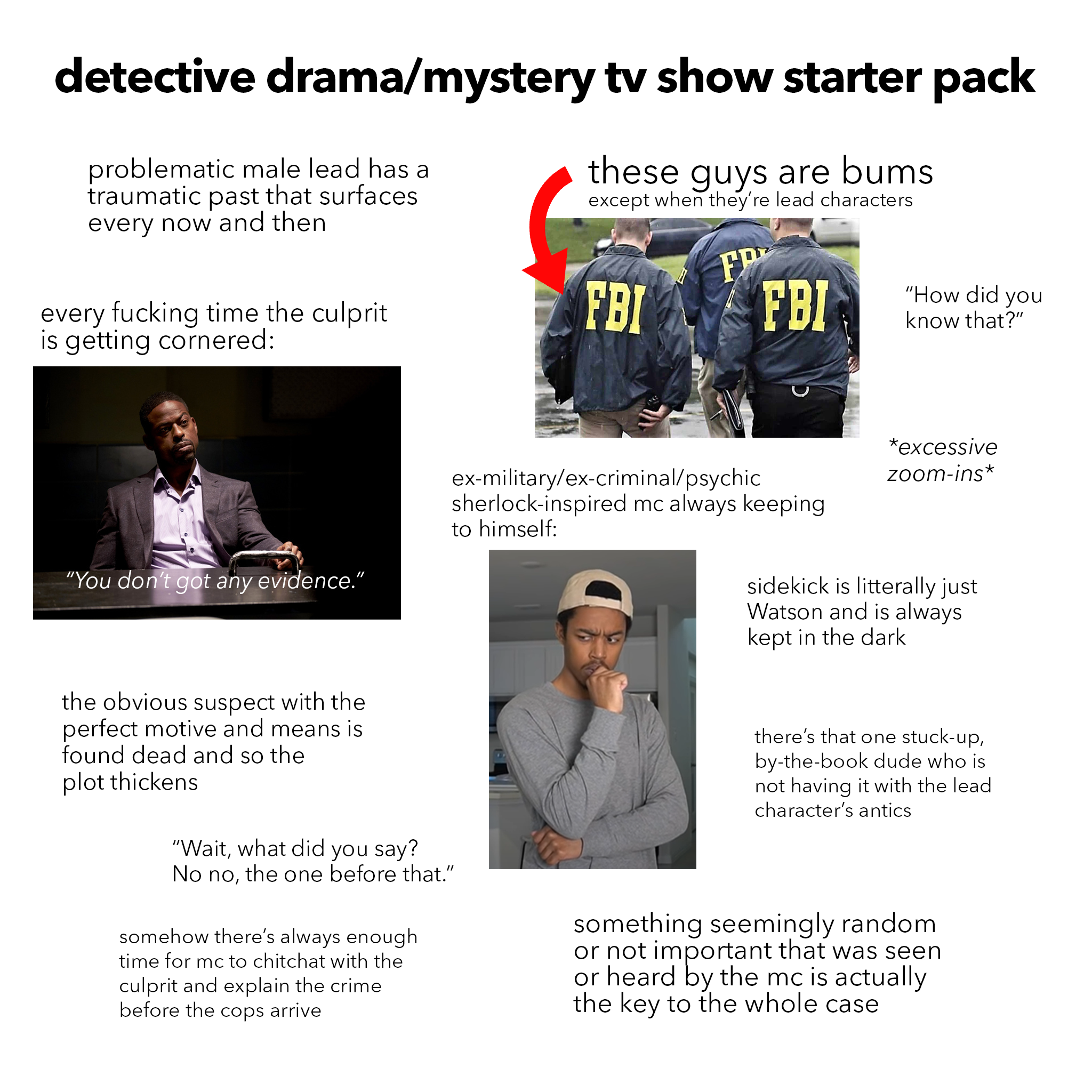 detective drama/mystery tv show starter pack | /r/starterpacks ...