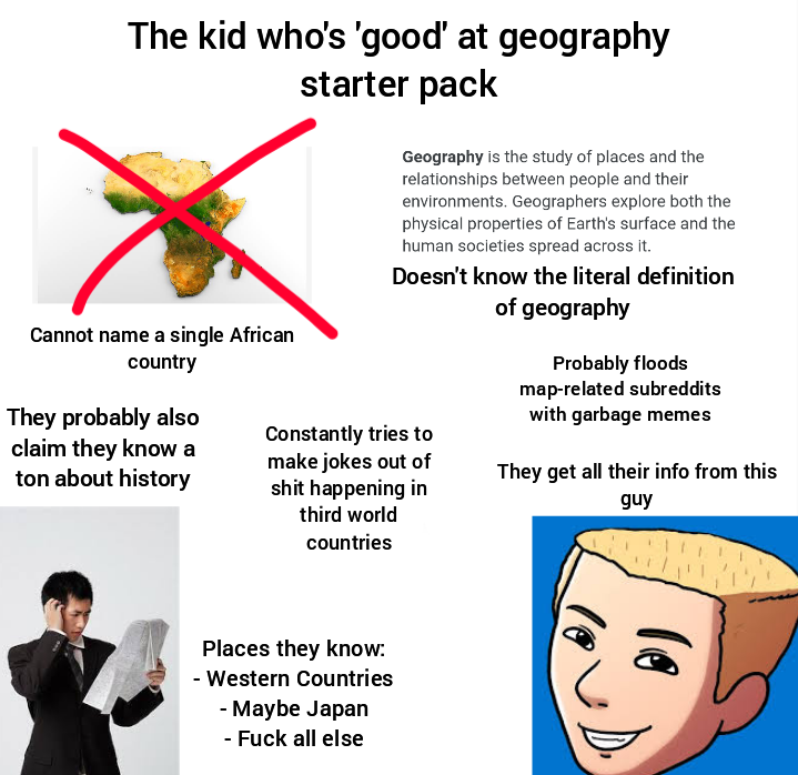 The kid who thinks they're good at geography starter pack | /r ...