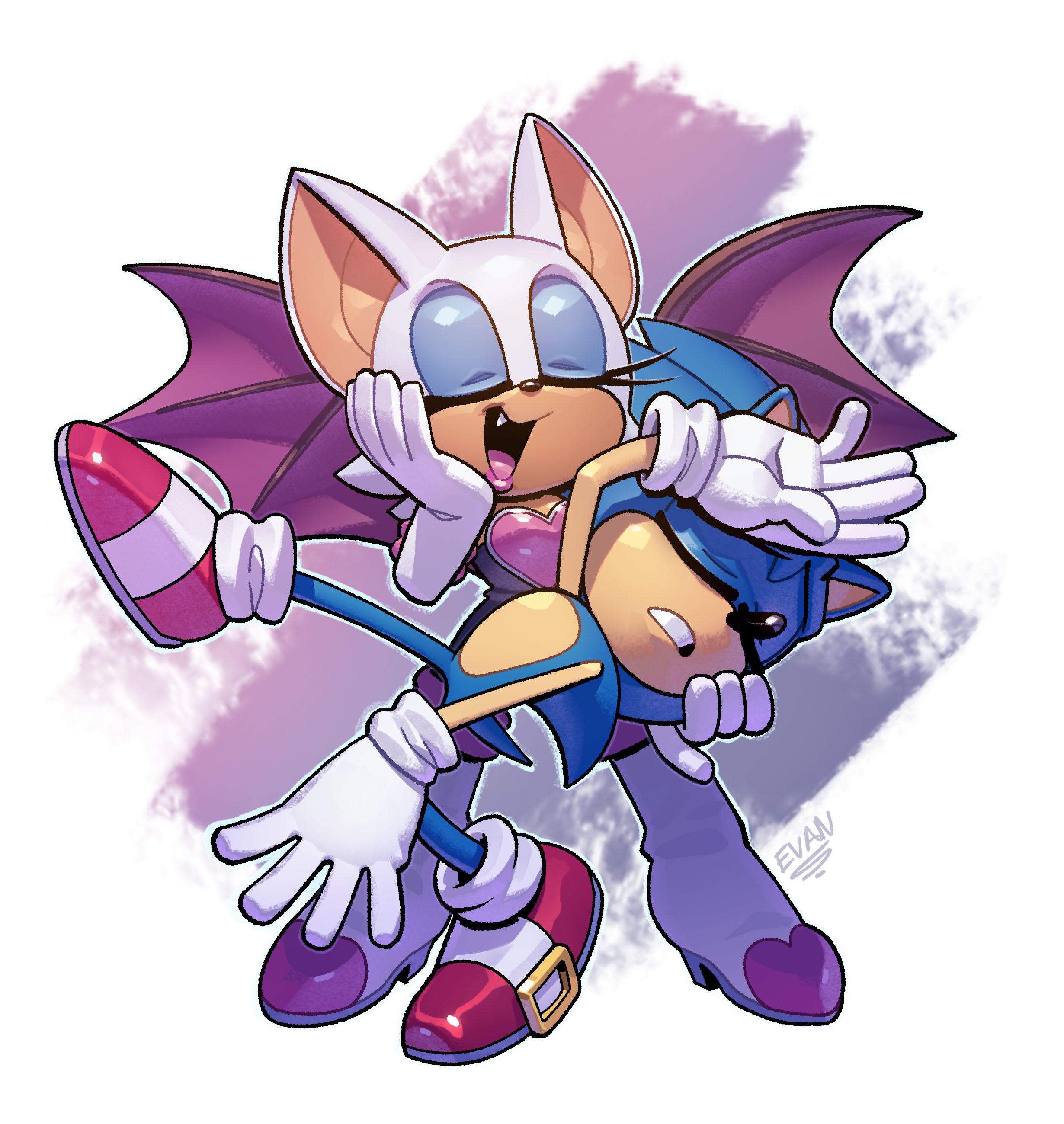 Rouge And Sonic Being Drama Queens Together Remastered By Spiritsonic Sonic The Hedgehog