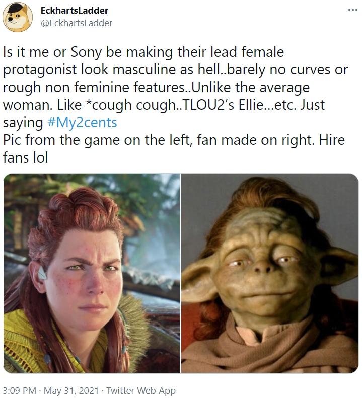 Is it me or Sony be making their lead female protagonist look masculine ...