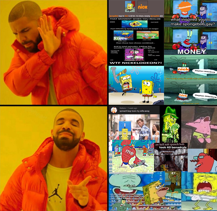 The virgin negative SpongeBob memes vs. the chad SpongeBob shitposts ...