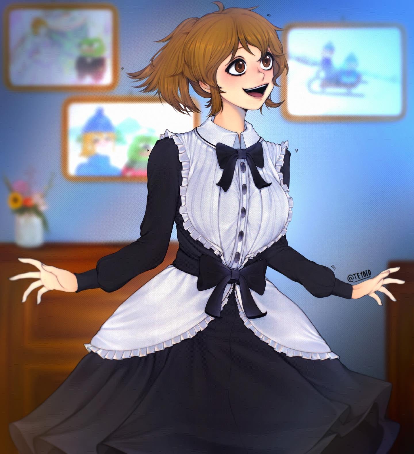 Ashbie in a black dress fanart by teyoid | Ashbie Moon / Aspie Girl ...