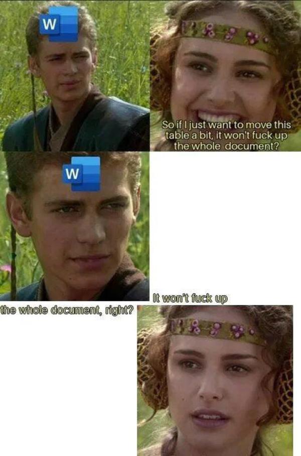 Google Docs is better | /r/PrequelMemes | For the Better, Right? | Know ...