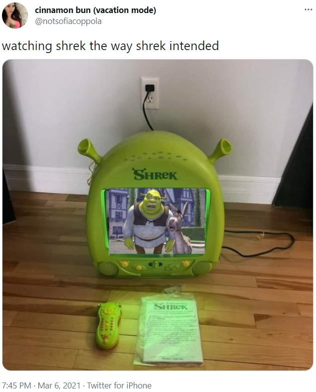 watching shrek the way shrek intended | Shrek TV | Know Your Meme