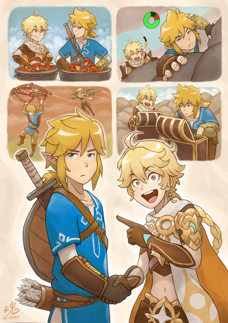 Link and Aether bonding over their similar gameplay | Crossover | Know ...