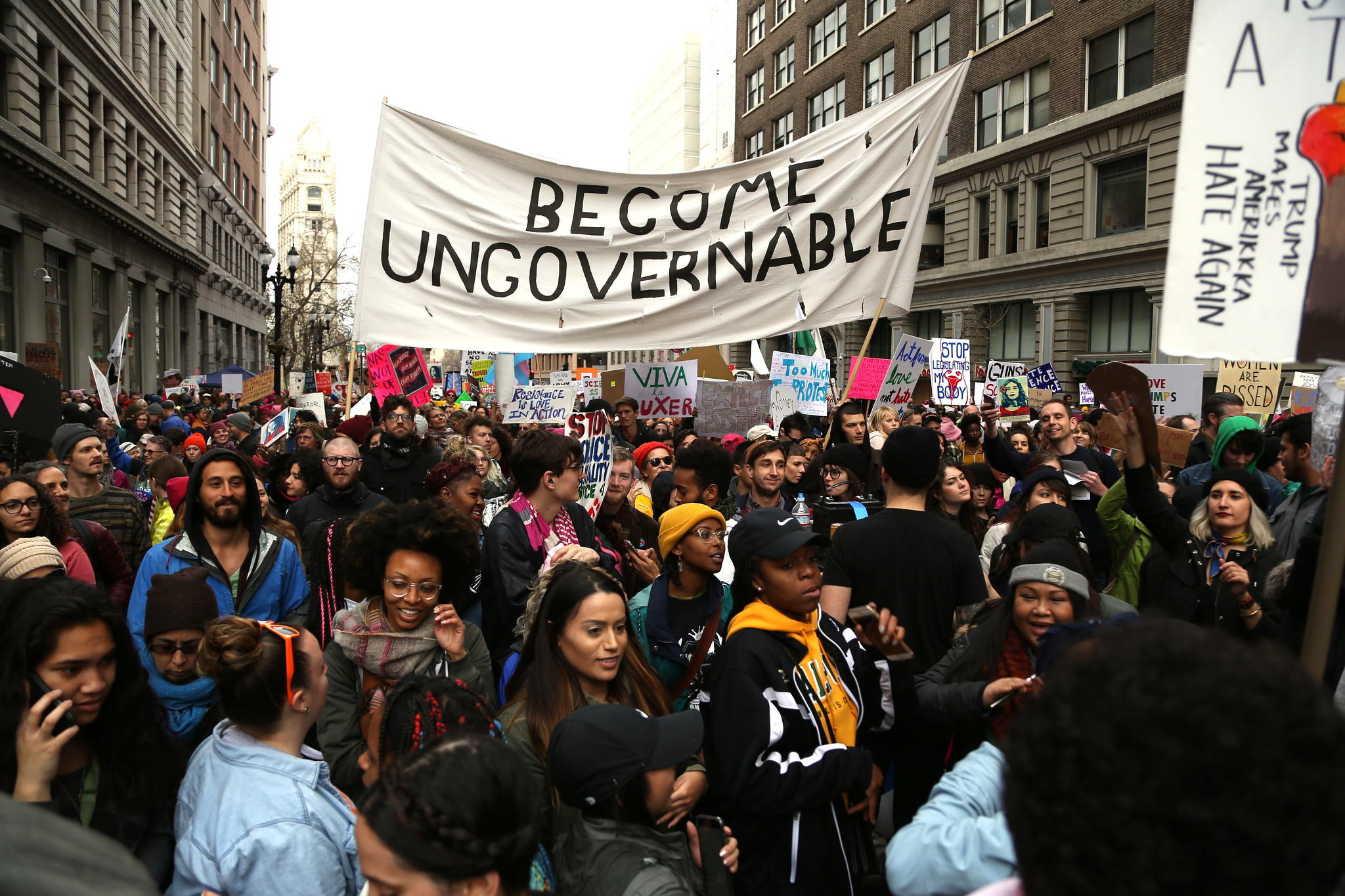 Become Ungovernable Sign at Oakland Women's March (Jan 2017) | Become ...