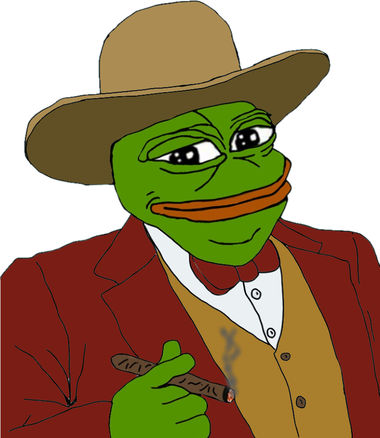 Plantation pepe red suit | He Cute | Know Your Meme