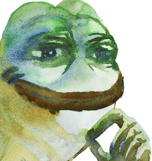Smug frog watercolor | Smug Frog | Know Your Meme