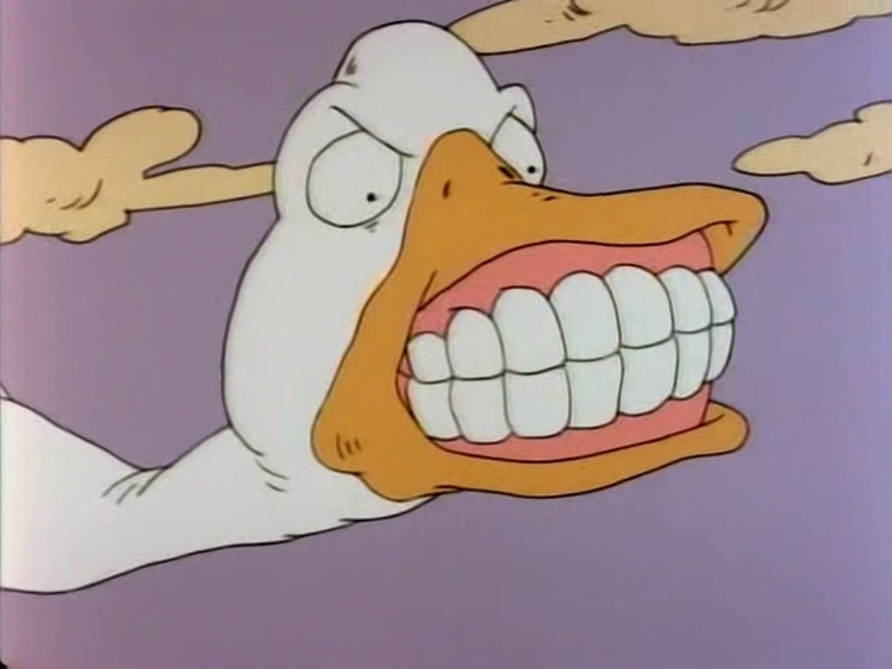 A goose with Grandpa's teeth | Rugrats | Know Your Meme