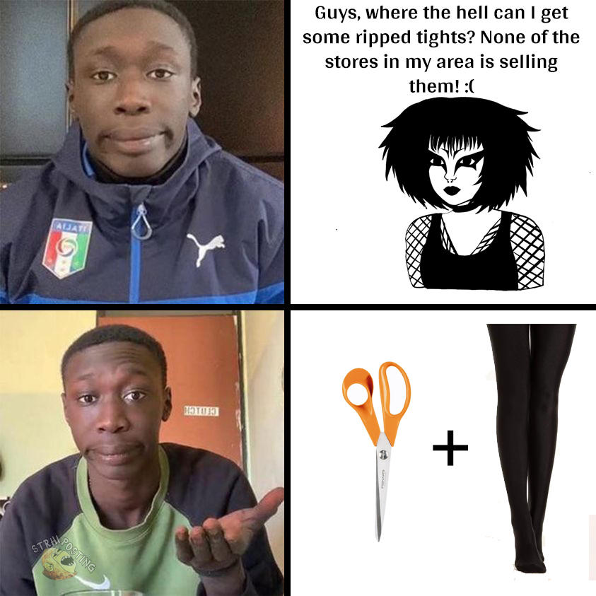 goth | Khaby Lame Shrug / It's That Simple | Know Your Meme