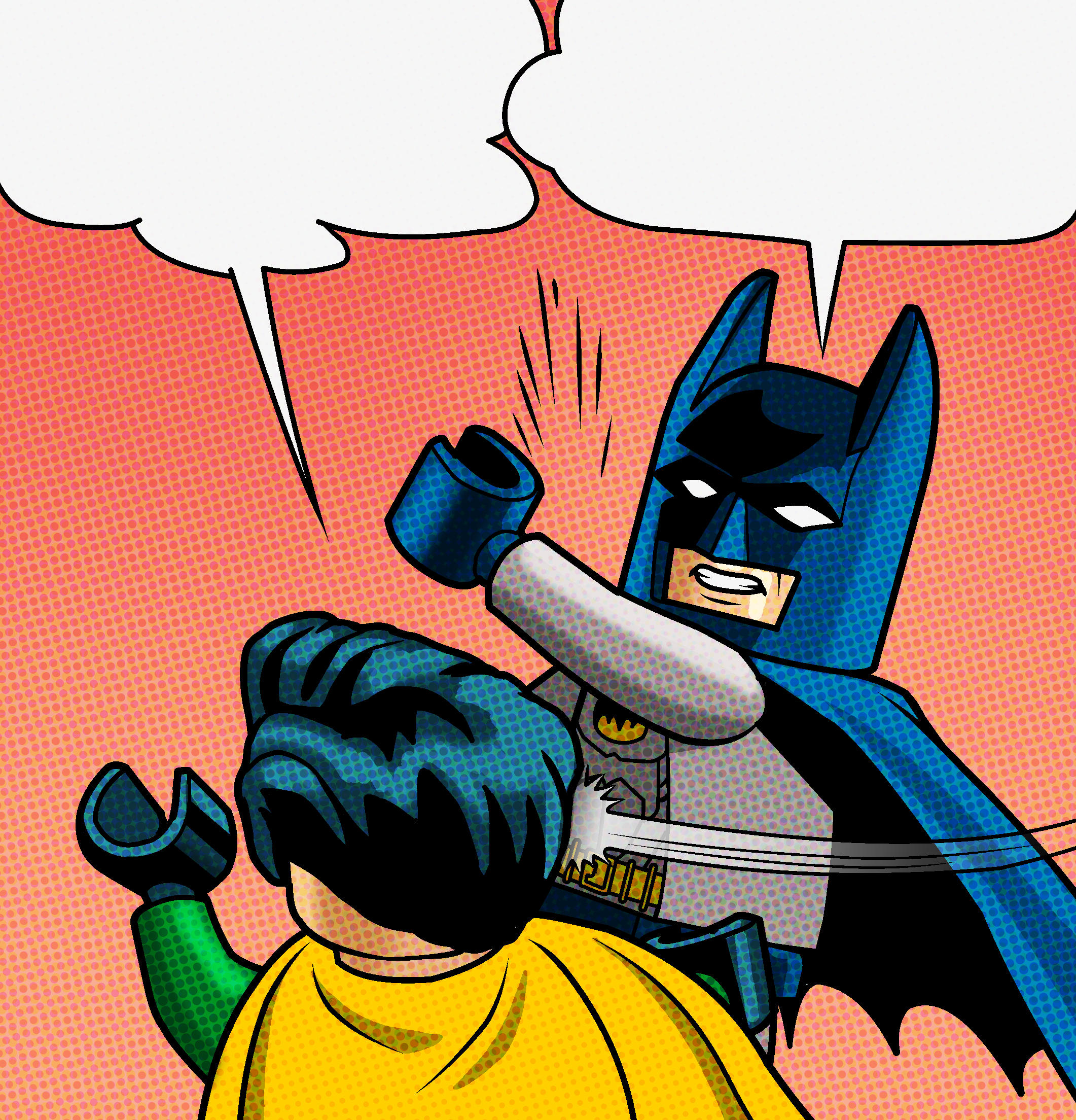 Inaccesibil R m i e Se Abate Batman Slapping Robin Original Sofally