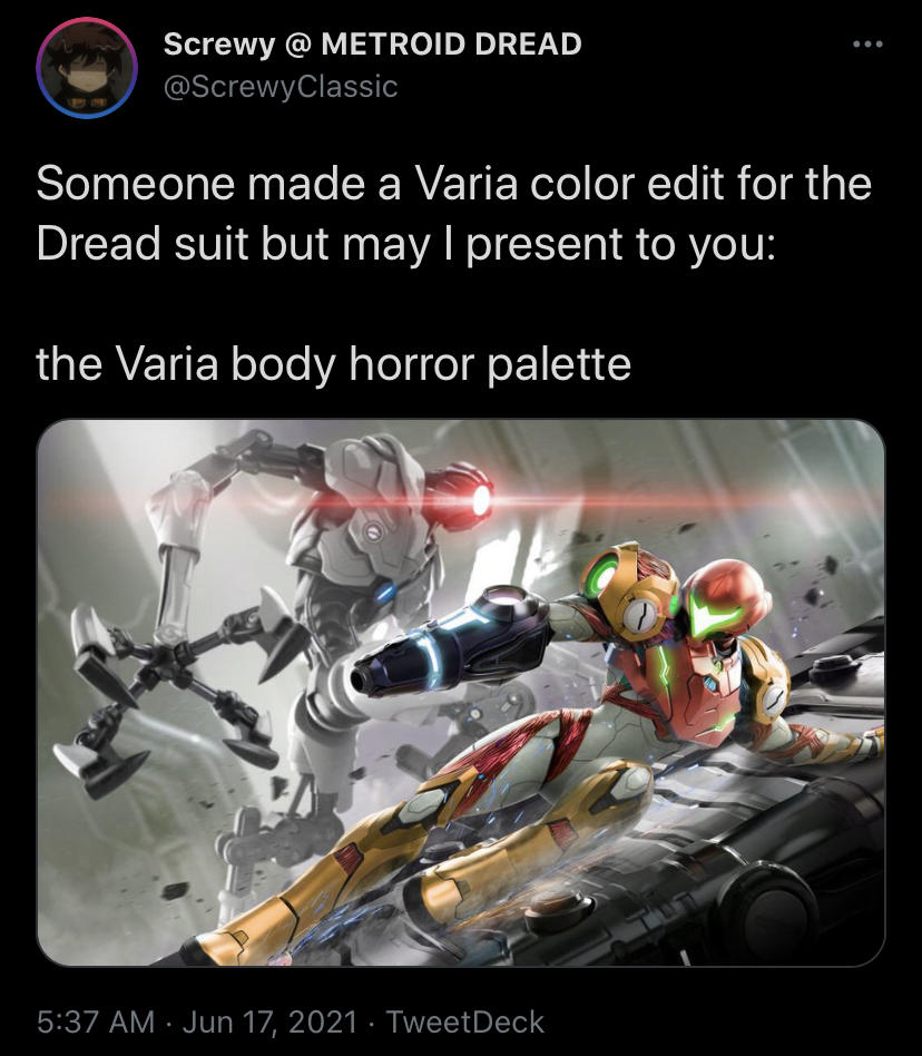 Dread Suit Varia Palette Edit | Metroid Dread | Know Your Meme