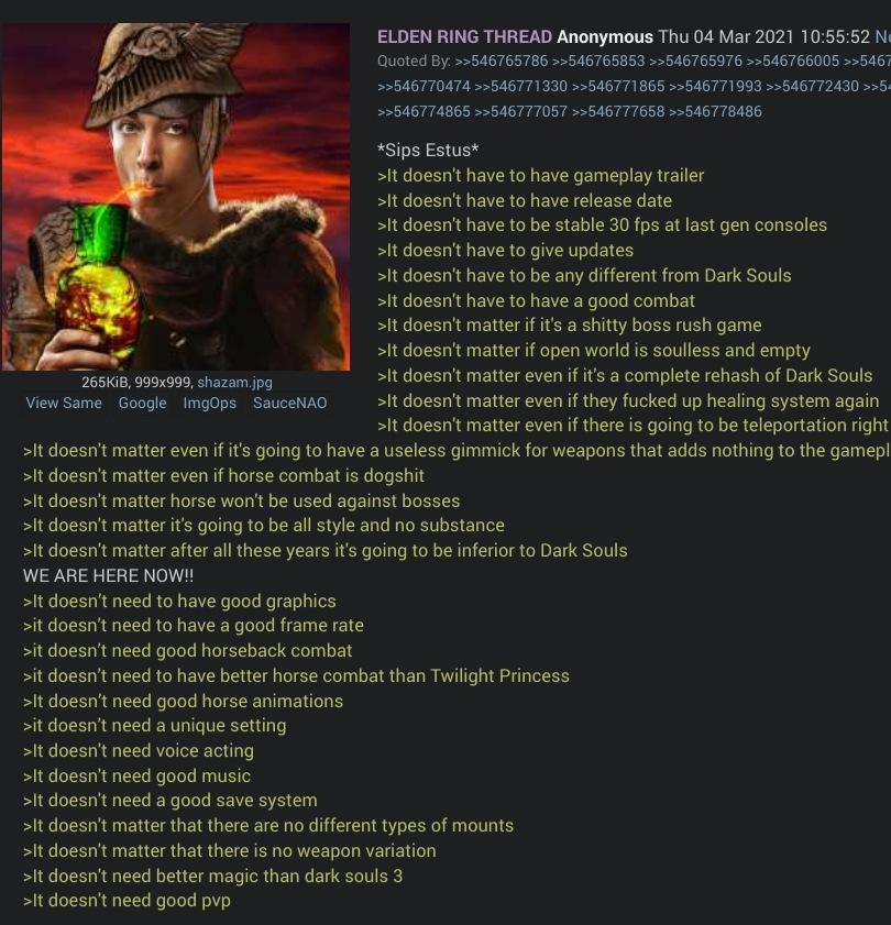 Shazam sips on Elden Ring | Shazamposting | Know Your Meme