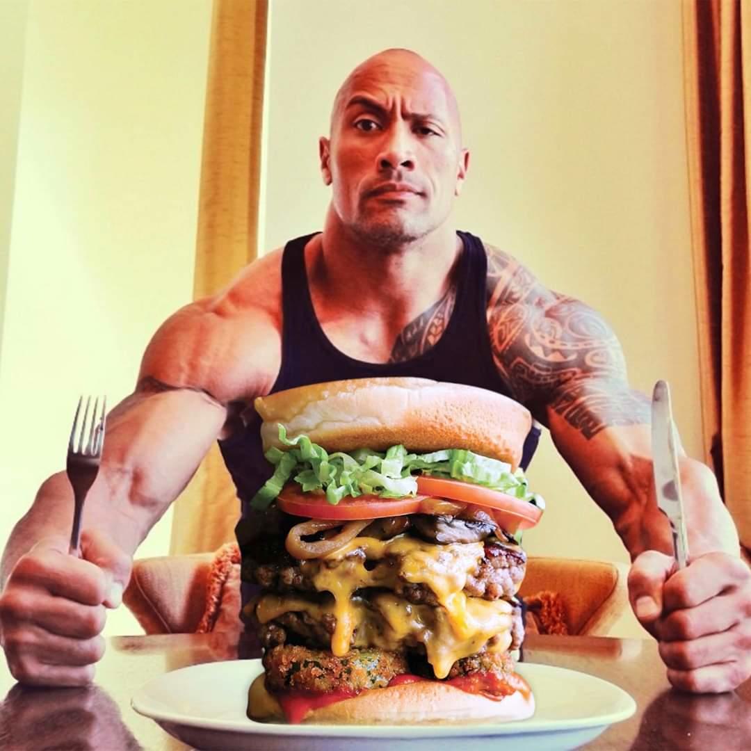 The Rock's Burger | The Rock's Pancakes | Know Your Meme