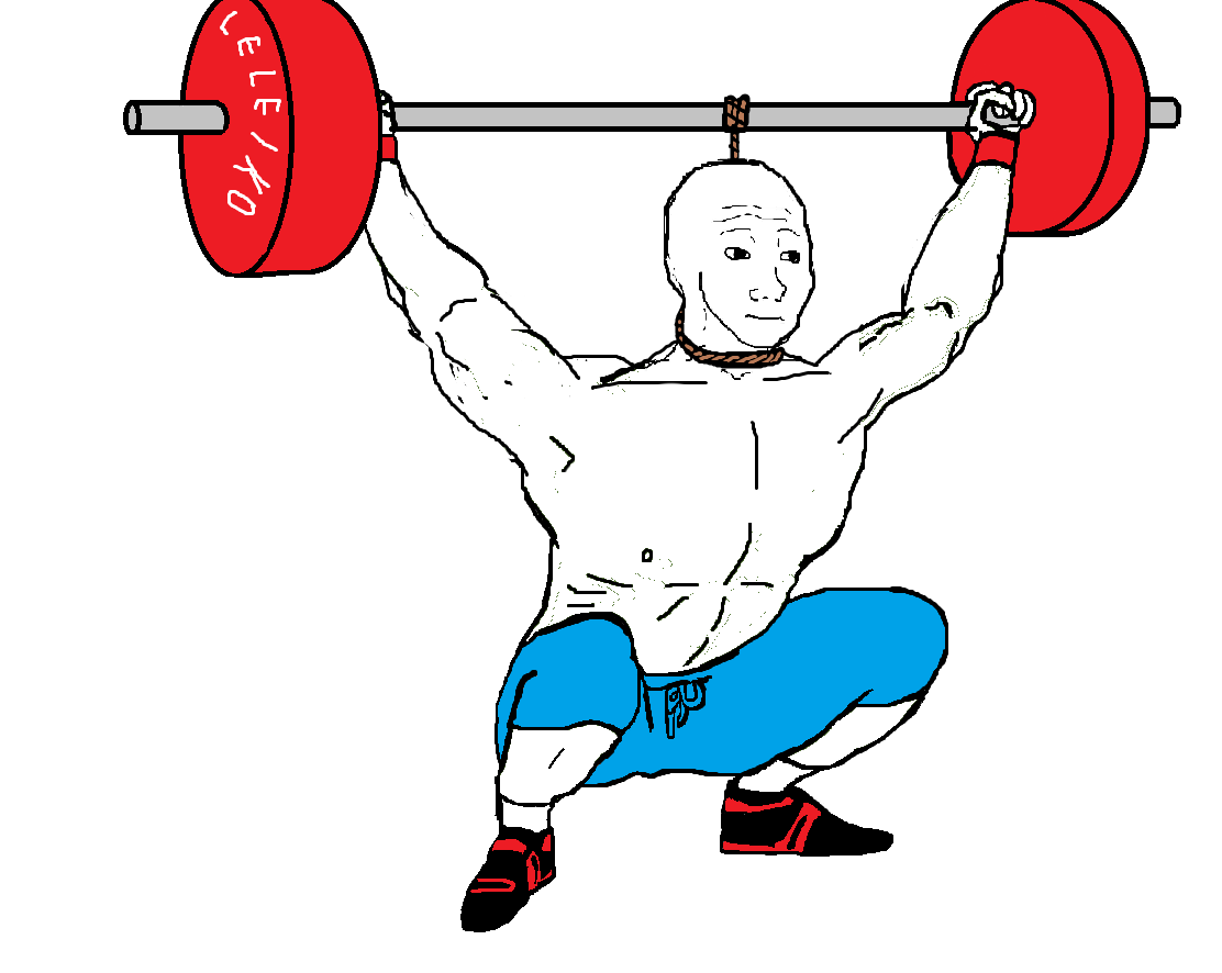 Overhead hang | Wojak | Know Your Meme