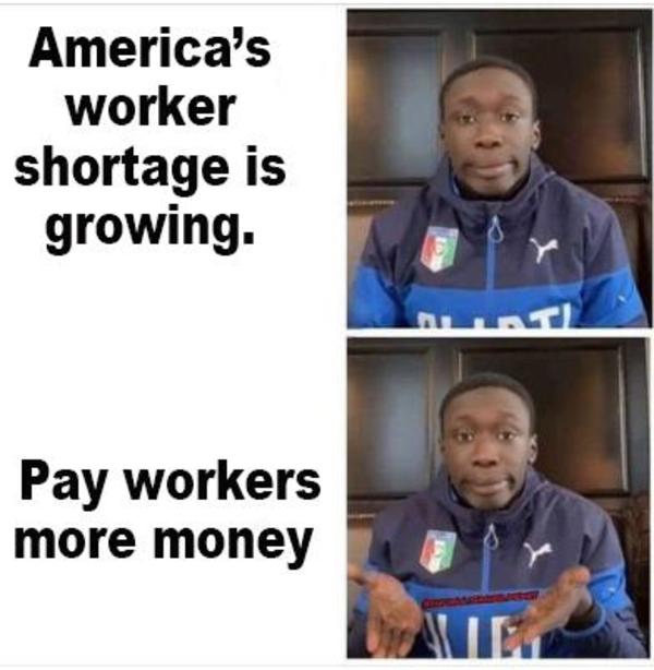 Worker shortage | Khaby Lame Shrug / It's That Simple | Know Your Meme