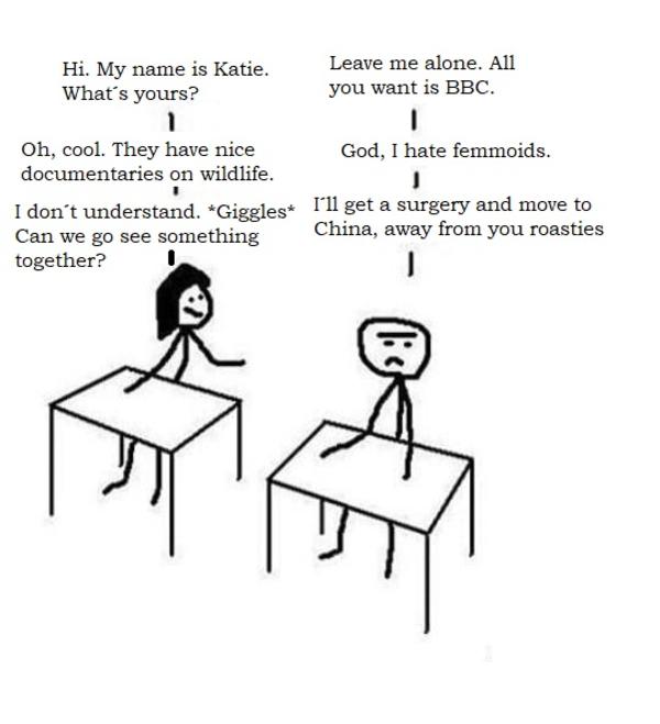 Talking to a woman | Femoid | Know Your Meme