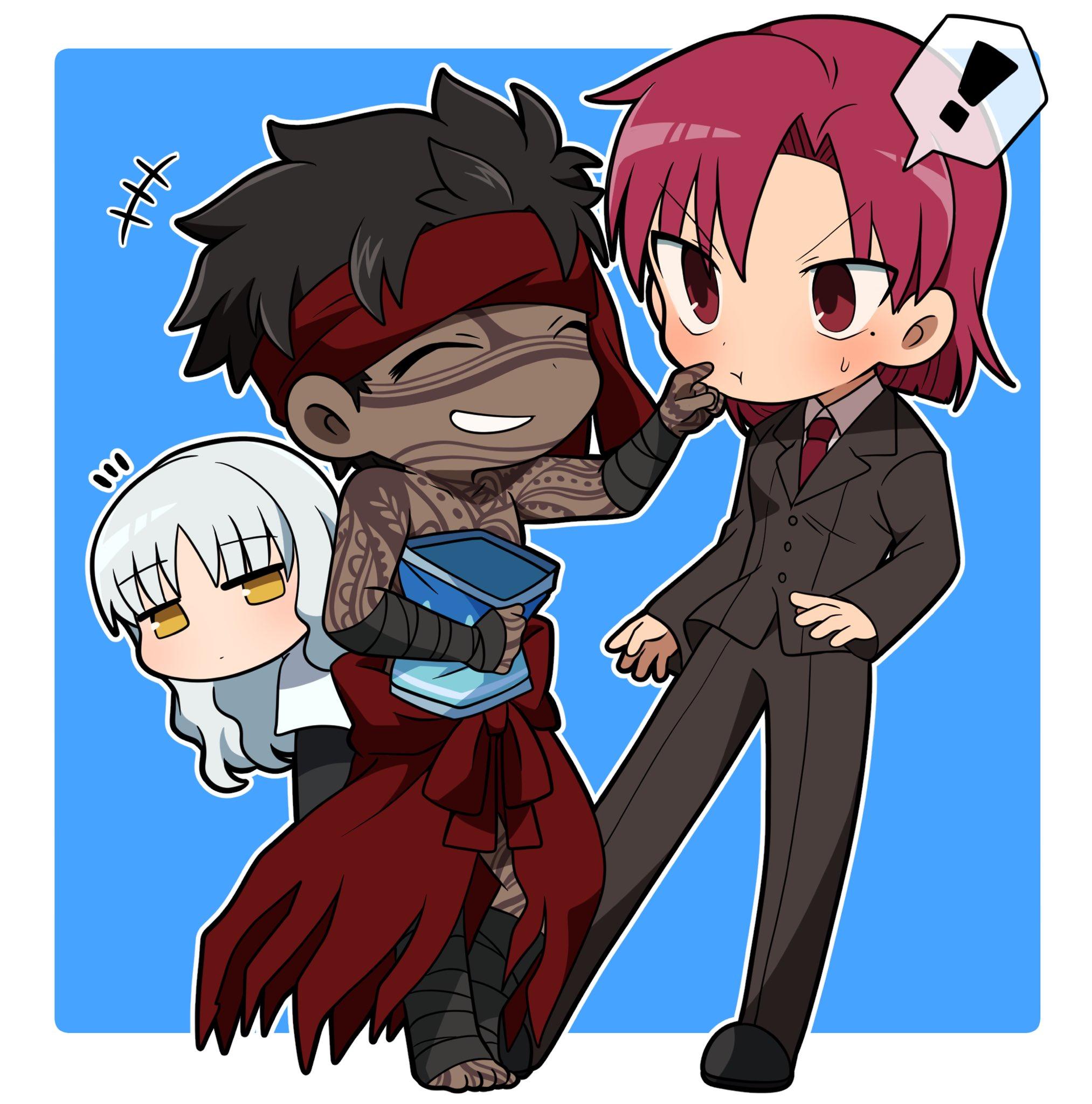 Caren, Angra Mainyu and Bazett by 松倉 | Fate (Type-Moon) | Know Your Meme