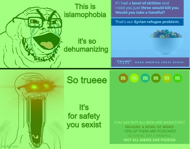 Your generalization = bad and harmful, My generalization = good and ...