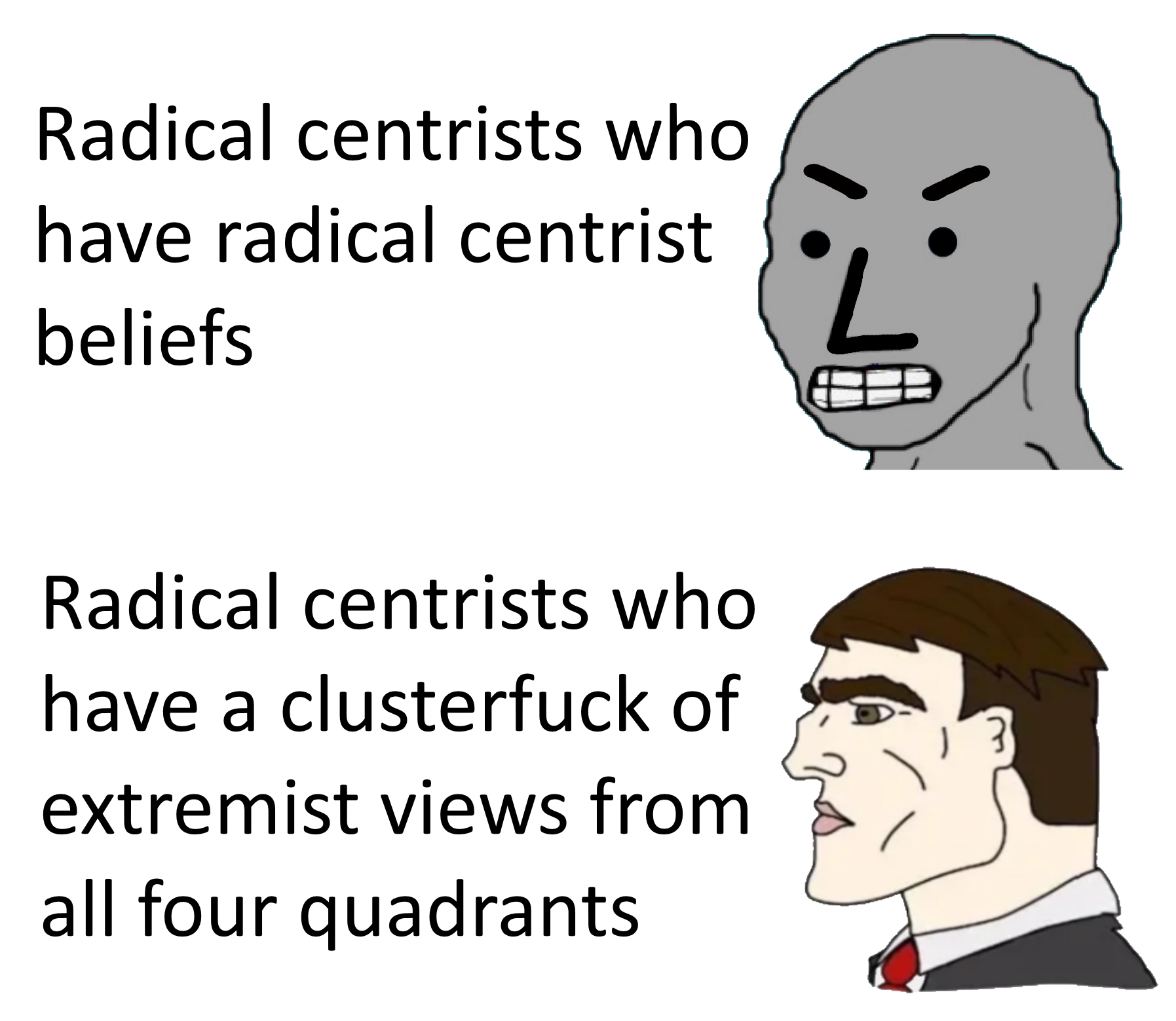 the only chad centrists | /r/PoliticalCompassMemes | Political Compass ...