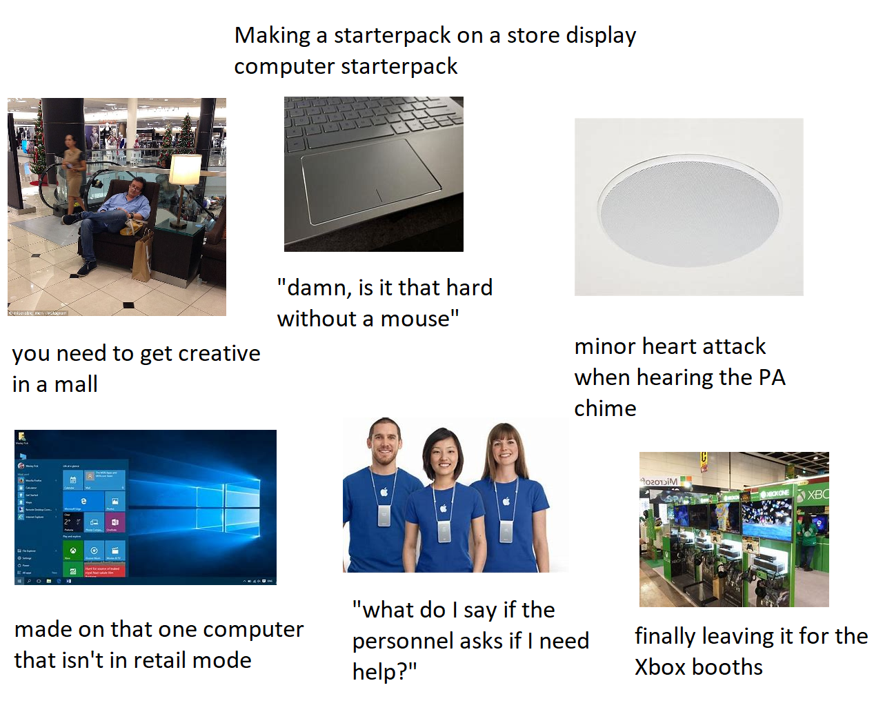 Making a starterpack on a store display computer starterpack | /r ...