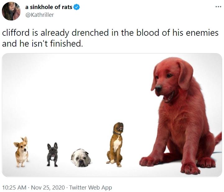 clifford is already drenched in the blood of his enemies and he isn't ...