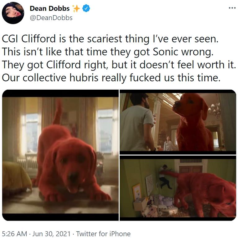 CGI Clifford is the scariest thing I’ve ever seen. | Clifford the Big ...