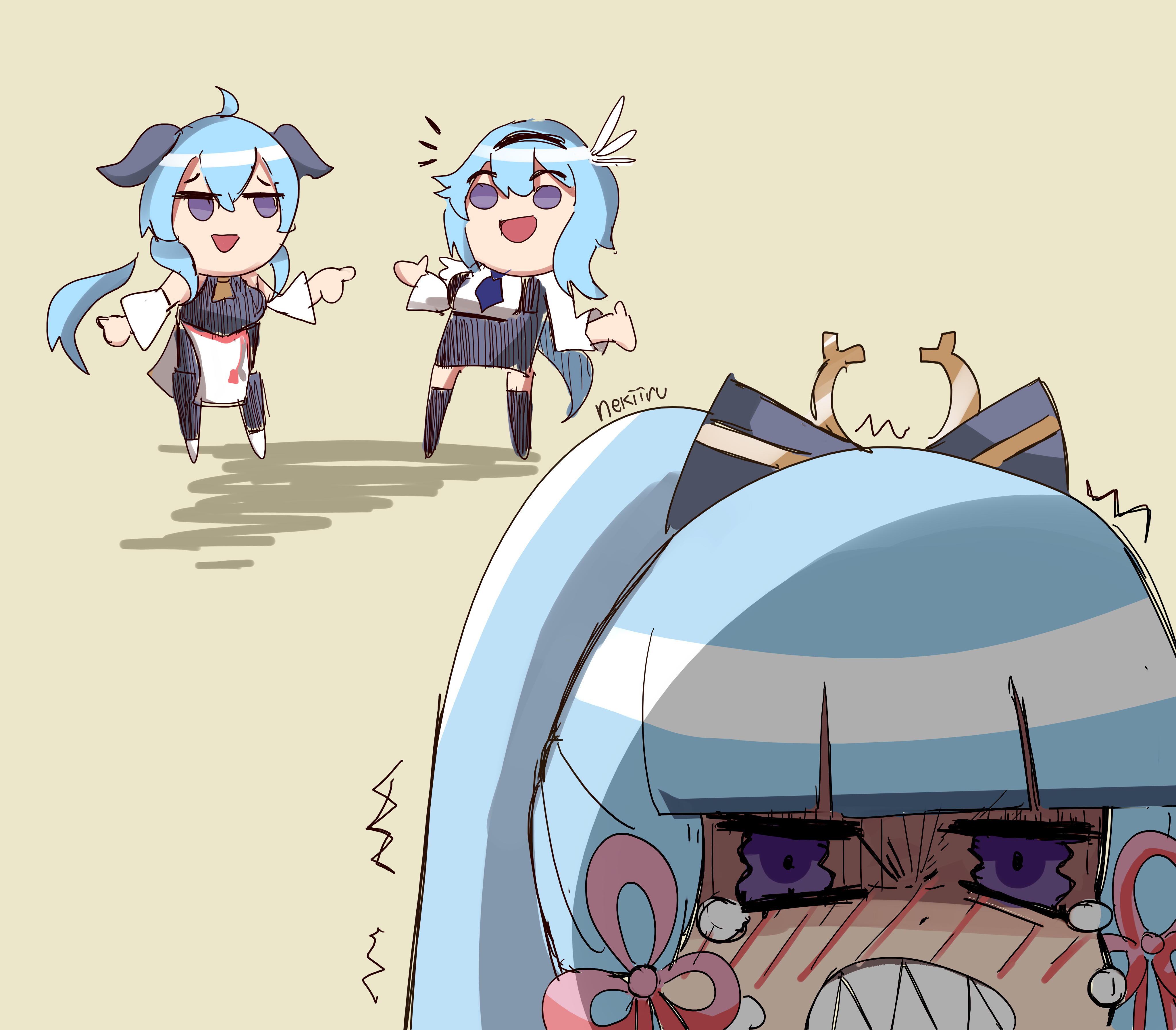 I can't believe they released two blue haired Cryo DPS before Ayaka ...