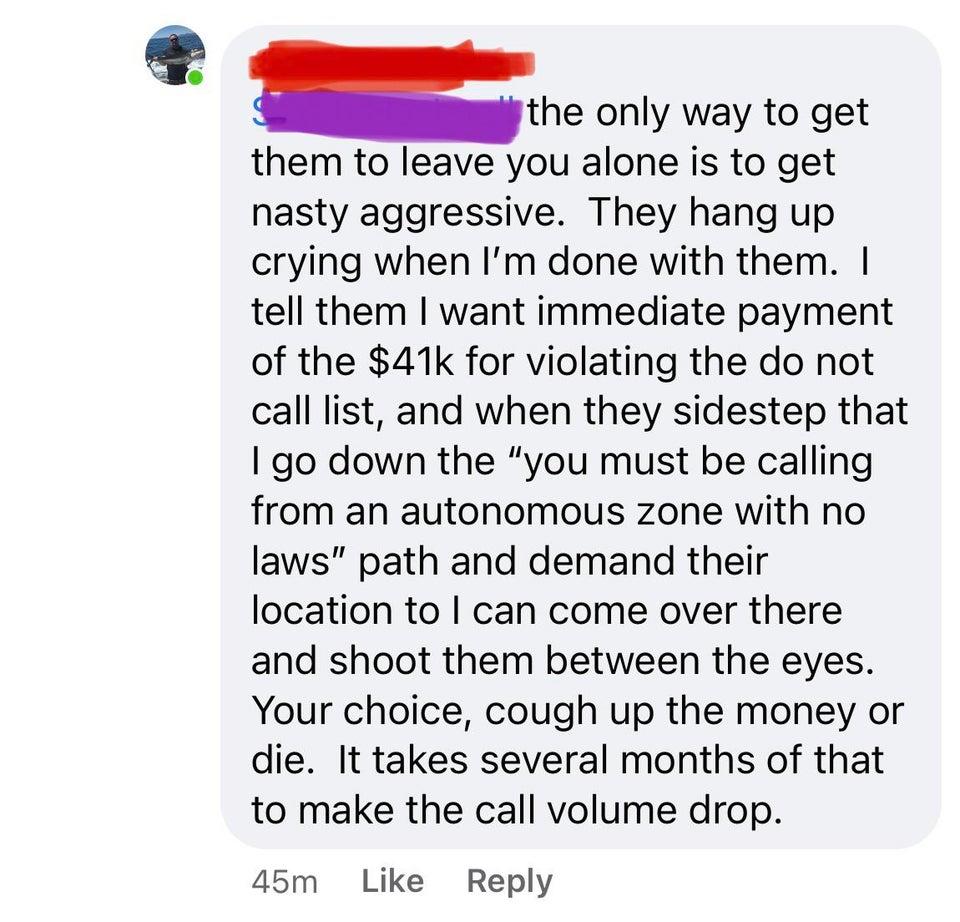 This Guy's Tactic for Dealing With Spam Calls | Internet Tough Guy ...