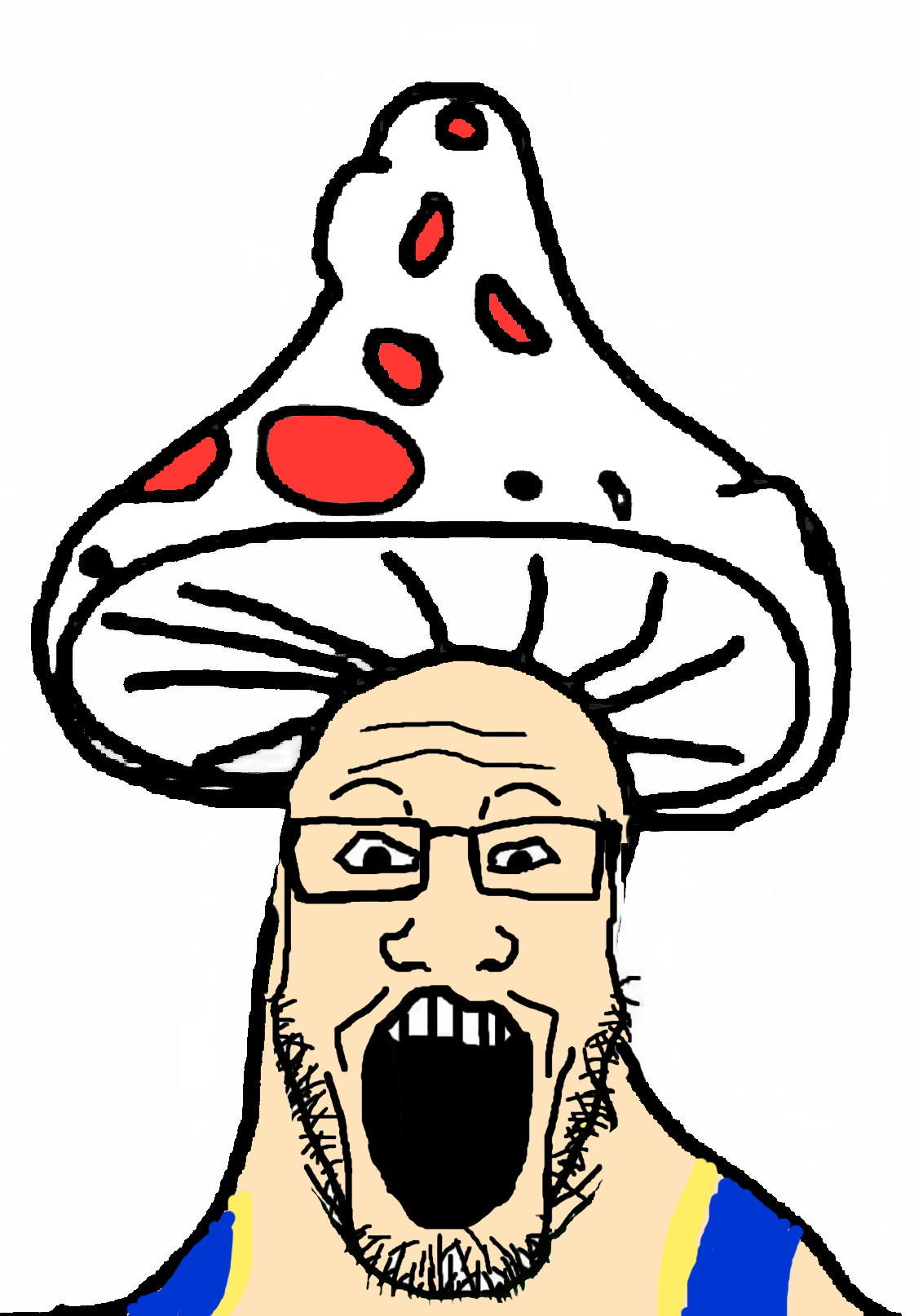 Wojak Soyjak Shroomjak | Shroomjak / Mushroom Wojak | Know Your Meme
