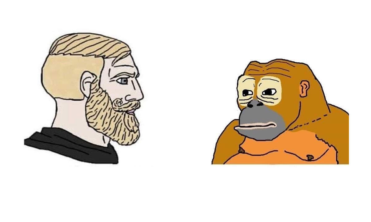 Chad vs. Monkey Template | You're Such a Dumb Animal / Chad vs. Monkey ...