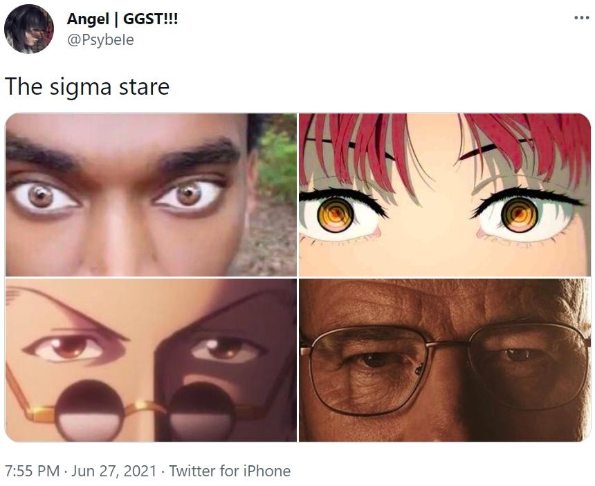 The sigma stare | Sigma Stare | Know Your Meme