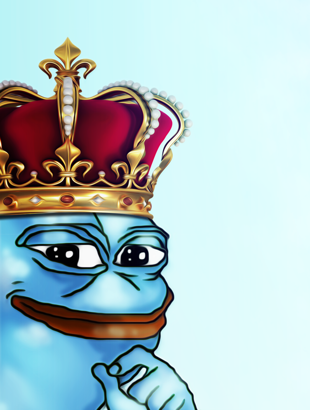 Pepe blue crown | Smug Frog | Know Your Meme