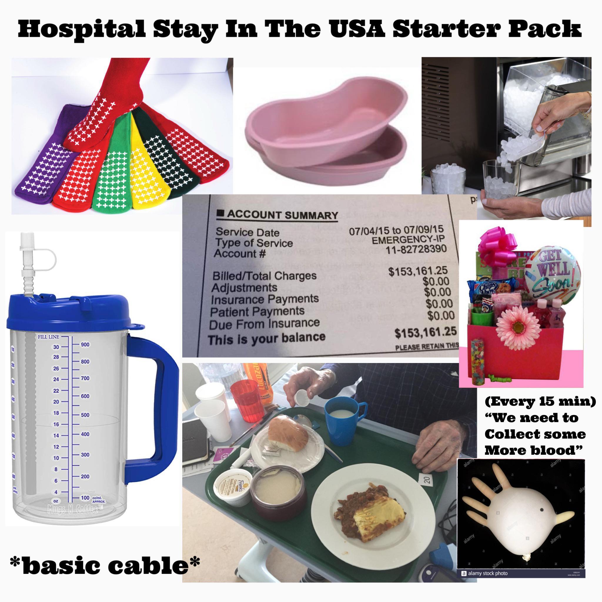 Hospital Stay In The USA Starter Pack | /r/starterpacks | Starter Packs ...