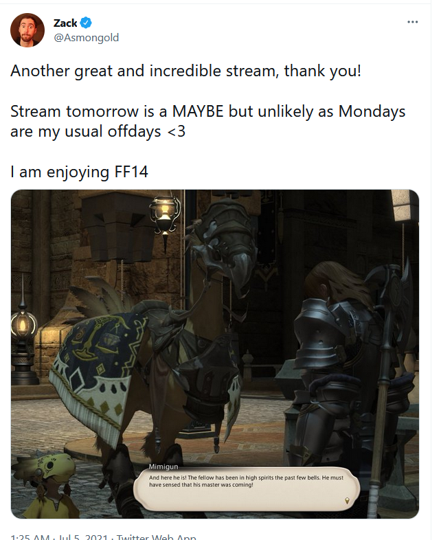 Asmongold enjoys FFXIV | Asmongold | Know Your Meme