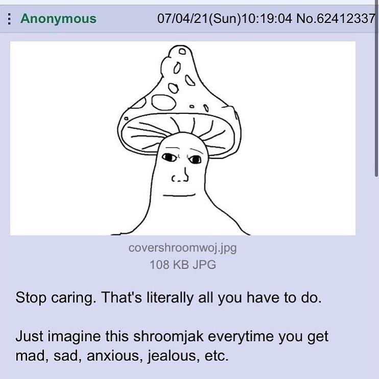 shroomjak therapy | Shroomjak / Mushroom Wojak | Know Your Meme