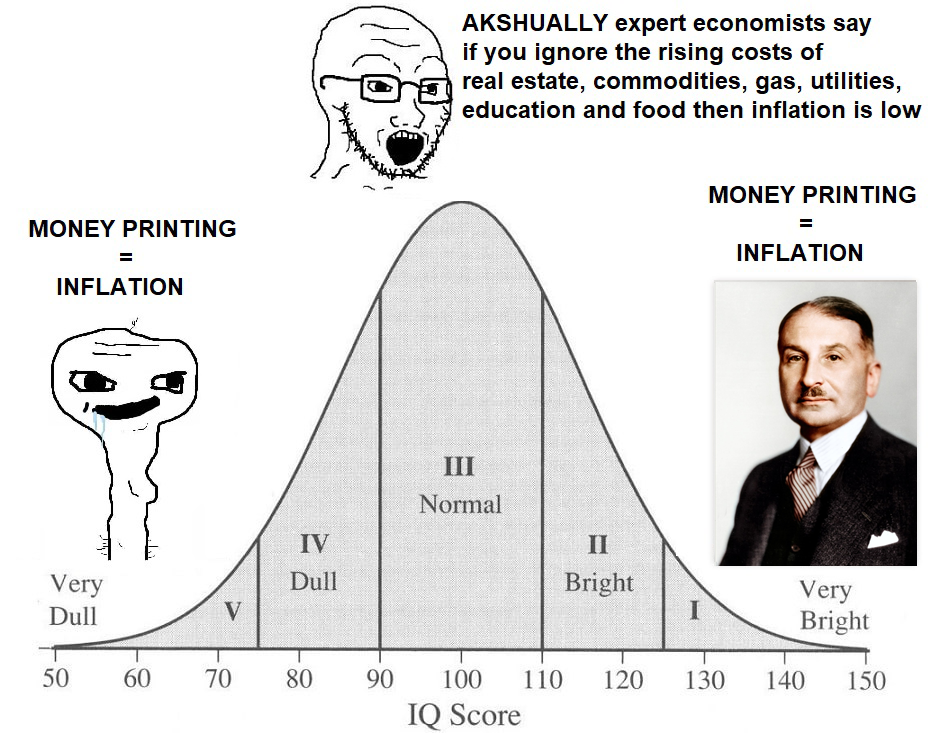 Muh Modern Monetary Theory IQ Bell Curve Midwit Know Your Meme