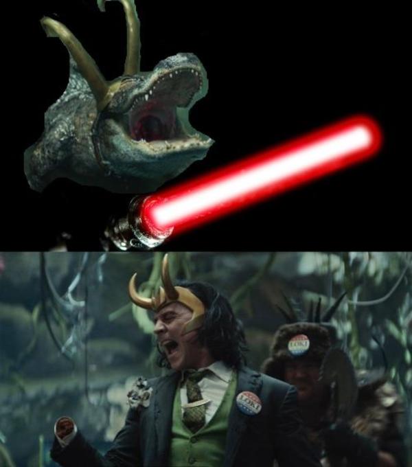 Lightsaber Bitesaber | Alligator Loki | Know Your Meme