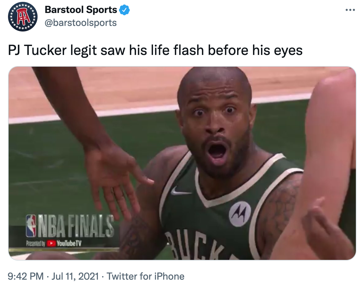 flash | P.J. Tucker's Dunked-on Reaction | Know Your Meme