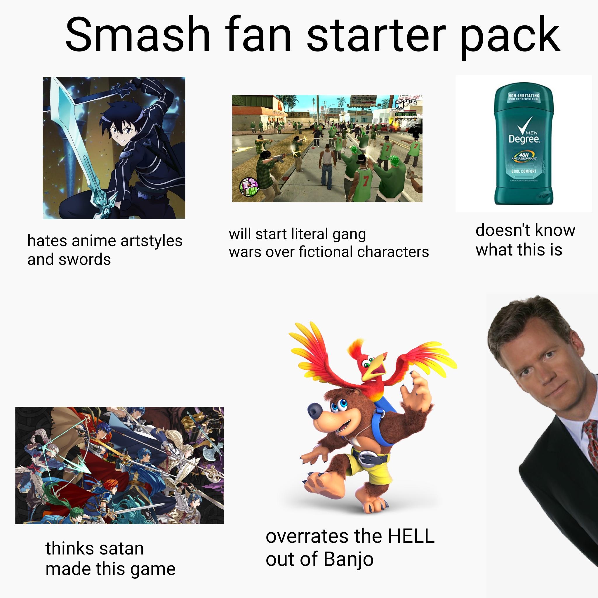 Smash fan starter pack | /r/starterpacks | Starter Packs | Know Your Meme