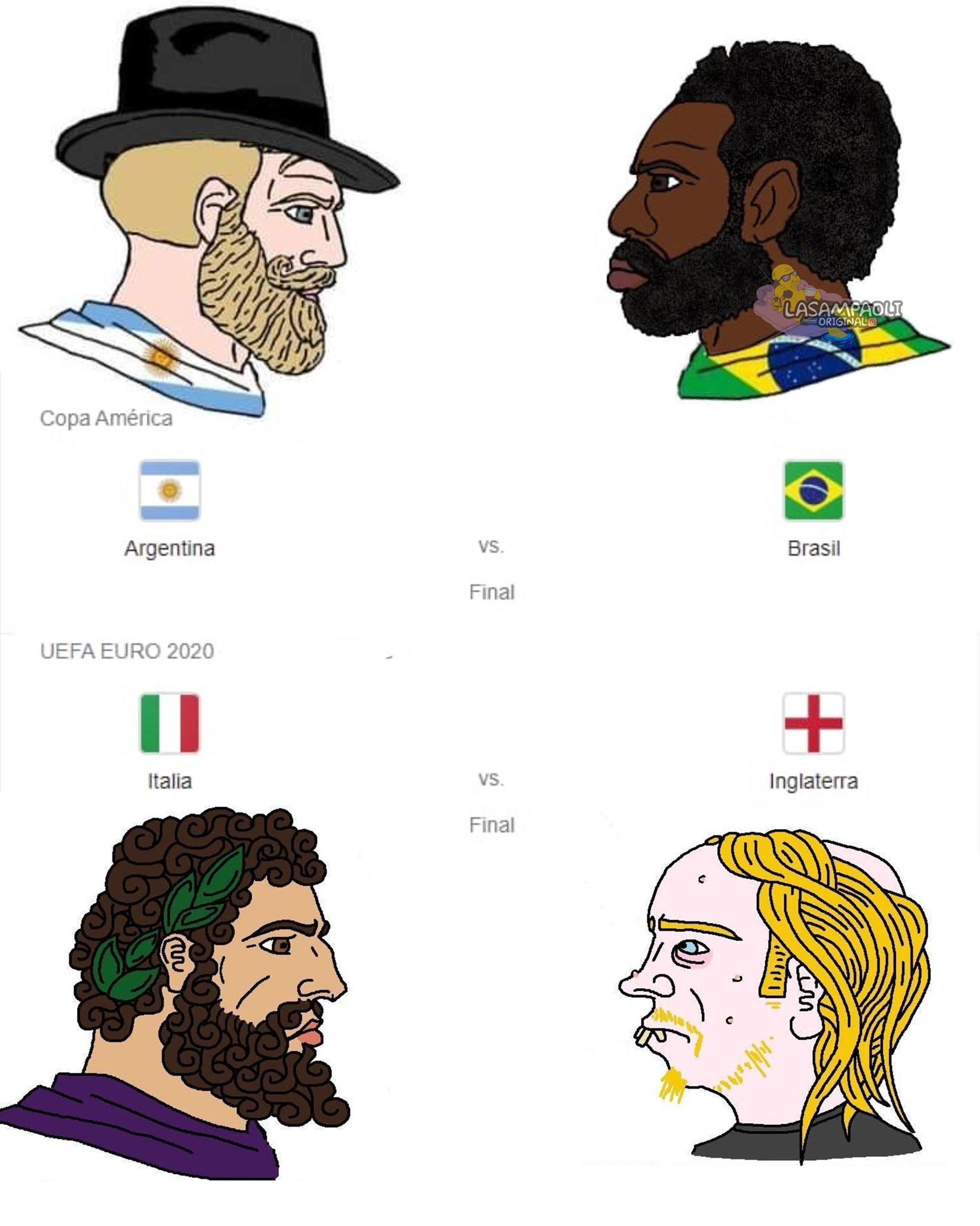 Copa America and Euro 2020 finals | Nordic / Mediterranean | Know Your Meme