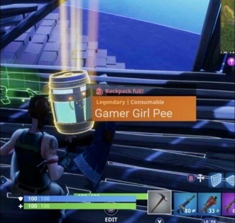 gamer girl pee chug jug fortnite | Gamer Girl Pee | Know Your Meme